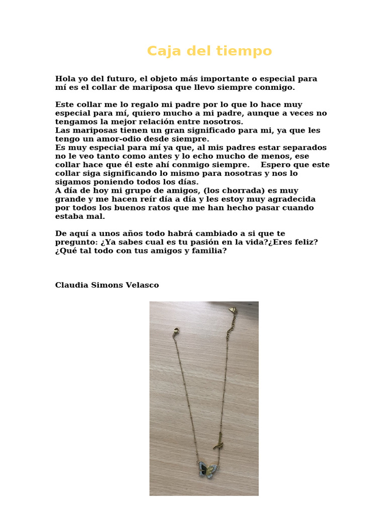 Carta para Mi Yo Del Futuro | PDF