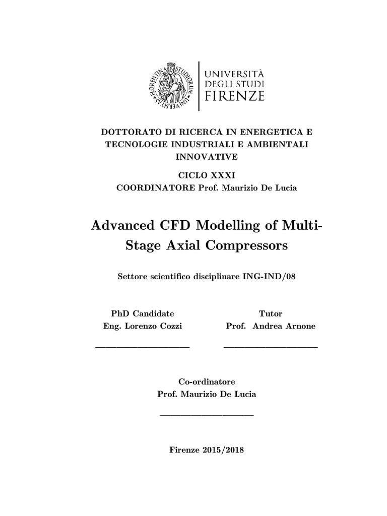 Advanced CFD Modelling of Multi- Stage Axial Compressors | PDF ...