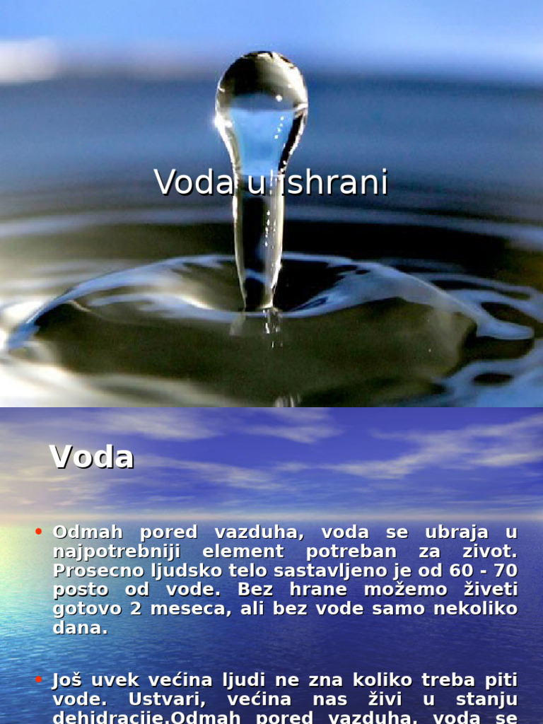 Voda U Ishrani | PDF