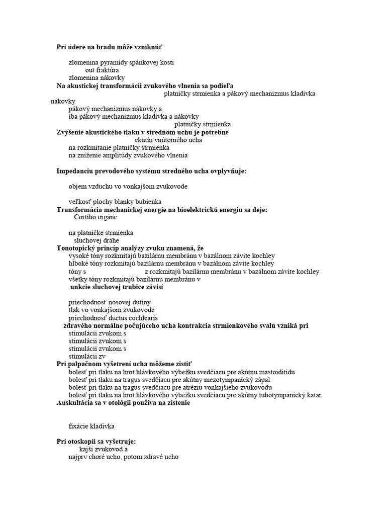 ORL Test Komplet | PDF