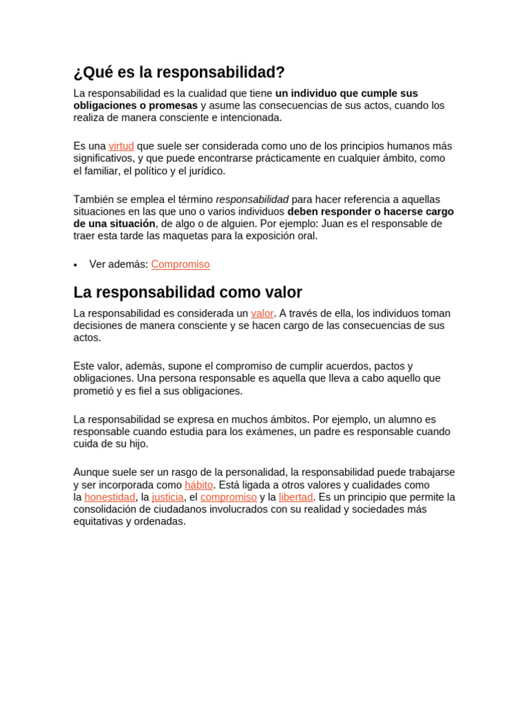 Qué es la responsabilidad | PDF