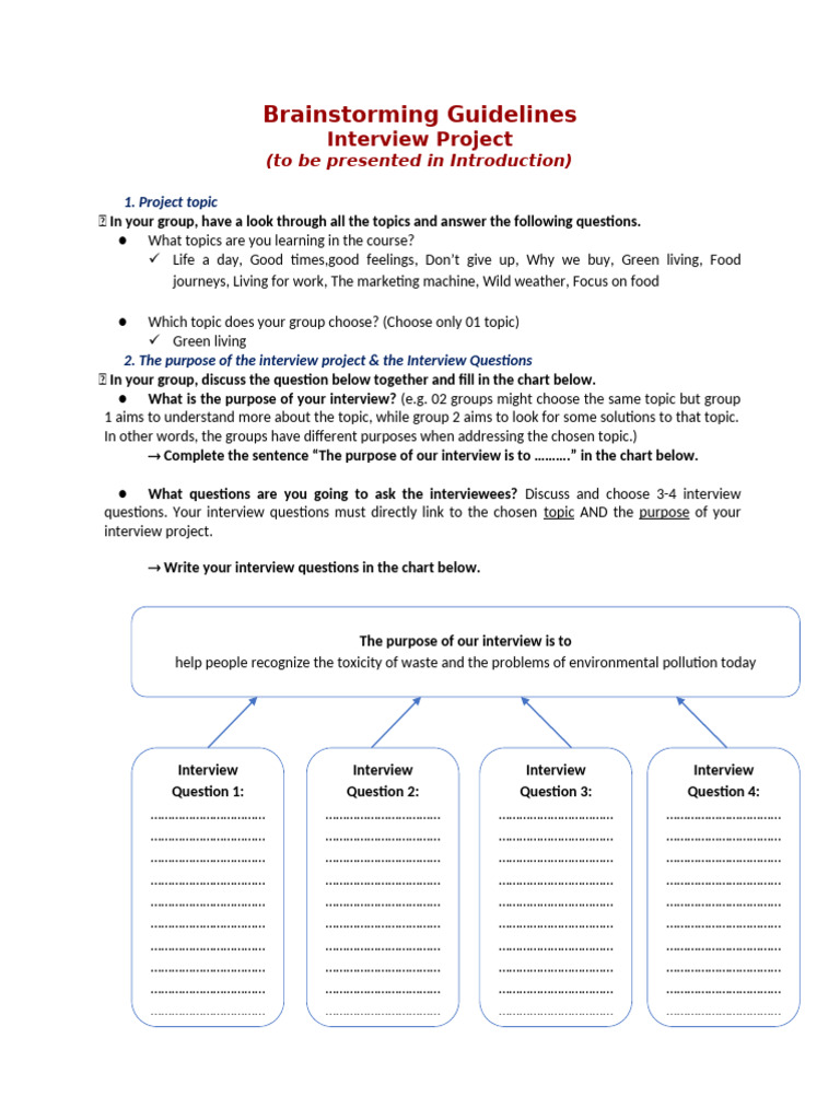 Brainstorming Guidelines Group3 Class54 Pdf Interview