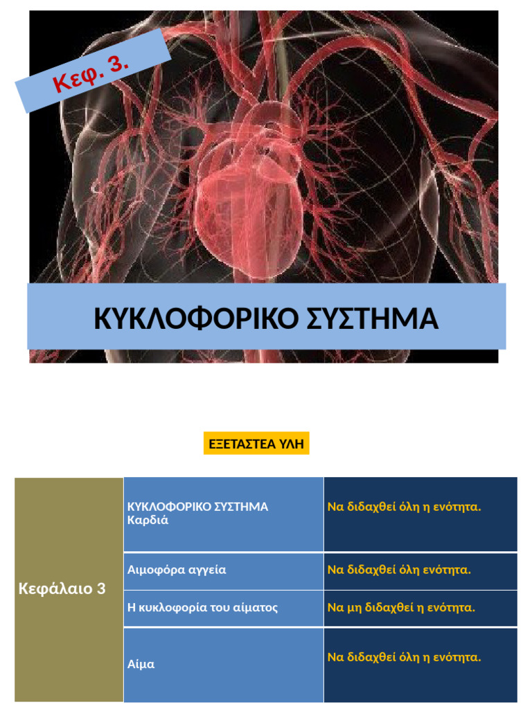 Το κυκλοφορικό σύστημα | PDF