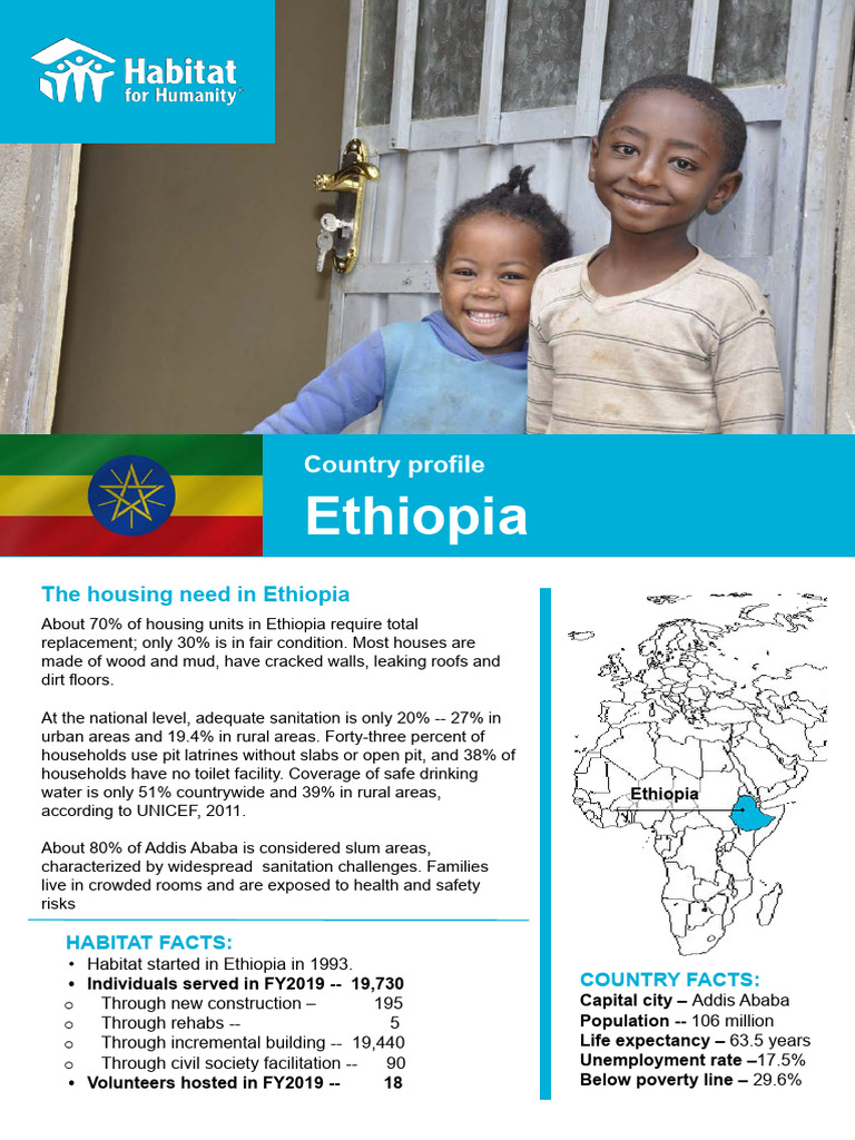 Country Profile Ethiopia - Habitat For Humanity | PDF | Sanitation ...