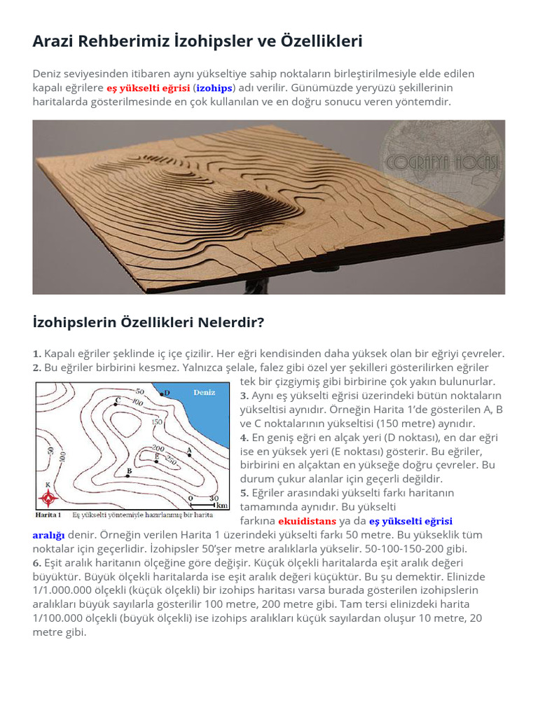 Izohipsler Ve Ozellikleri | PDF