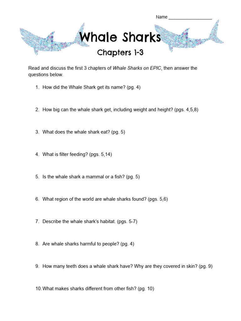 Whale Shark Chapters 1-3 | PDF