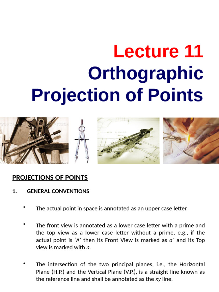 Orthographic Projection of Points Guide | PDF | Angle | Letter Case