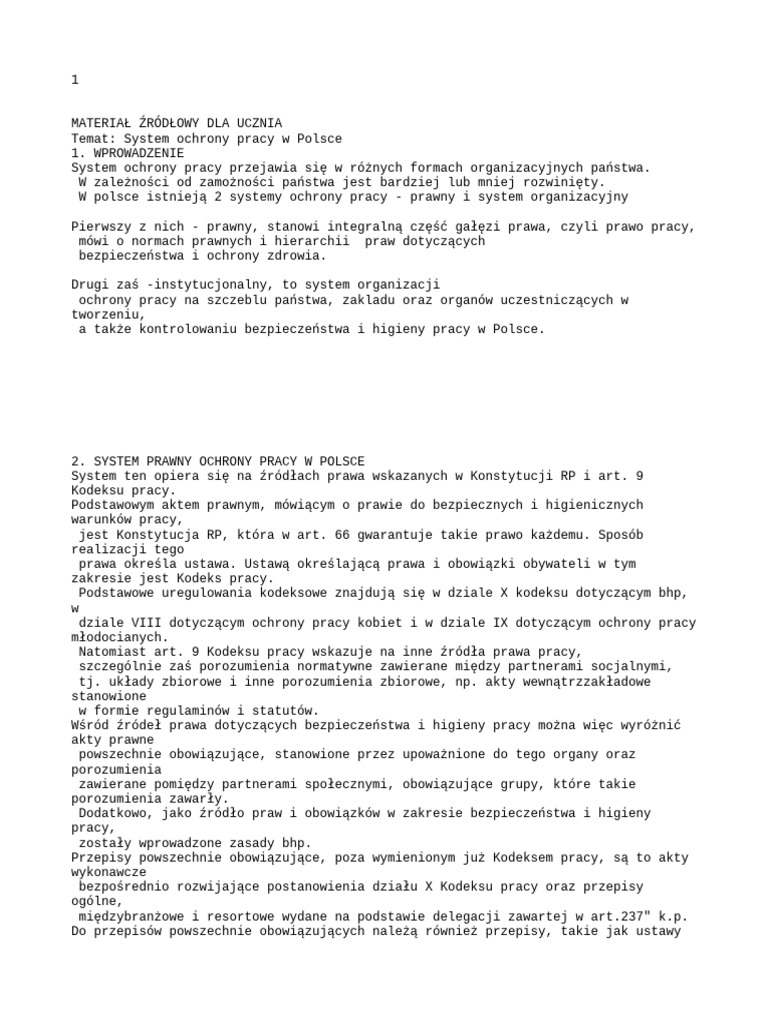 BHP Pierwsza Lekcja | PDF