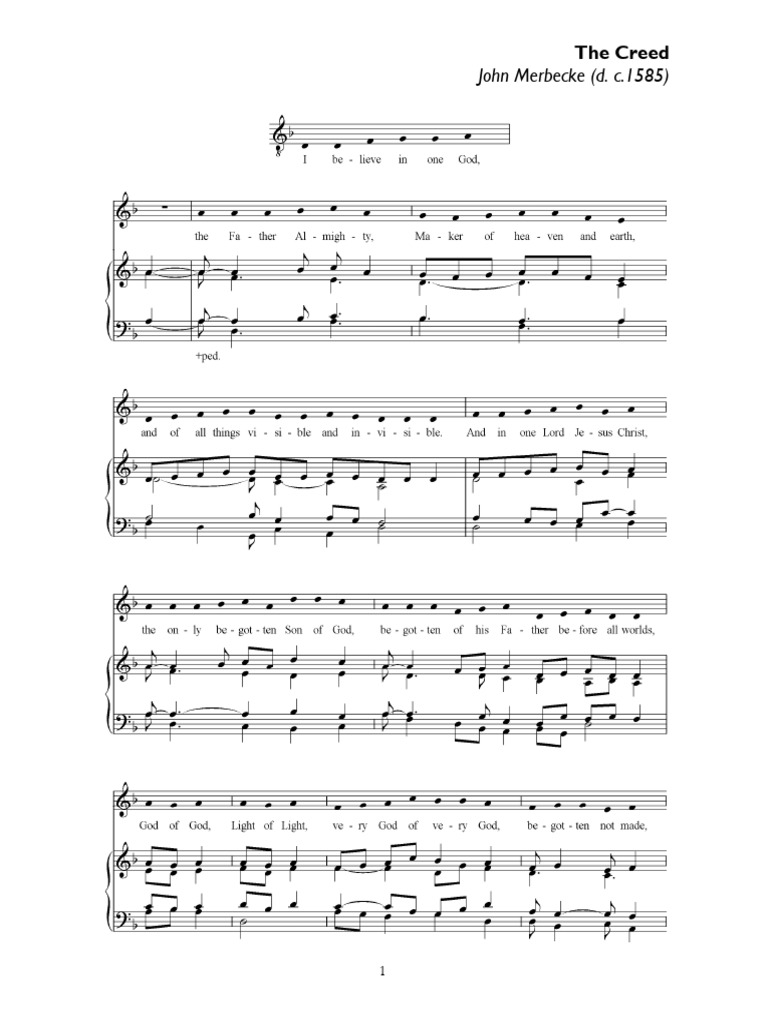 The Creed Merbecke | PDF