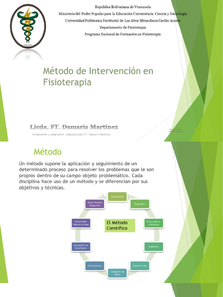 Método de Intervención en Fisioterapia. Aula Virtual | PDF