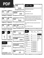 ShadowDark Character Sheet Fillable-1 | PDF