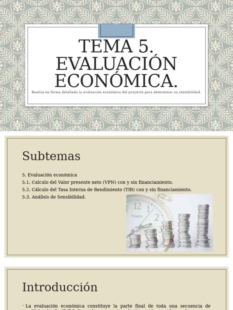 Tema No. 5 PDN | PDF | Tasa interna de retorno | Flujo de caja descontado
