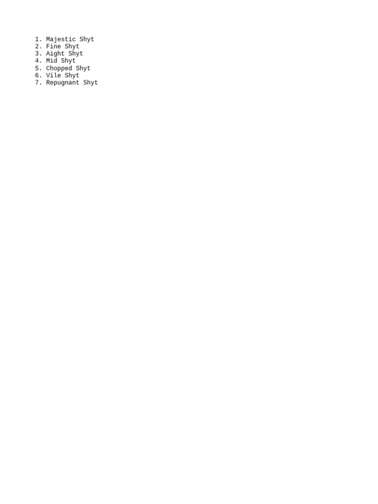 Shyt Tier | PDF | Travel