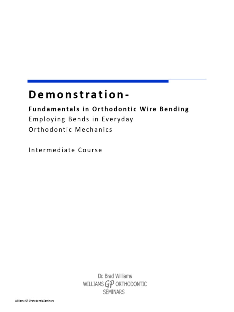 Fundamentals in Ortho Wire Bending | PDF | Art