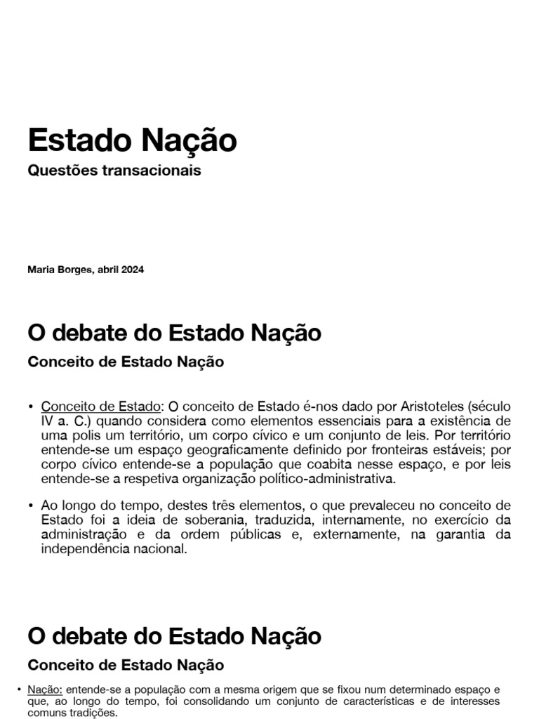 Estado Nação 12º Ano História A | PDF | Aquecimento global e mudança ...