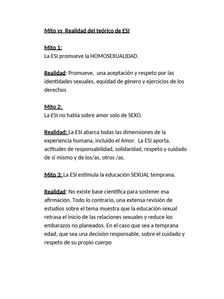 Mito Vs Realidad | PDF