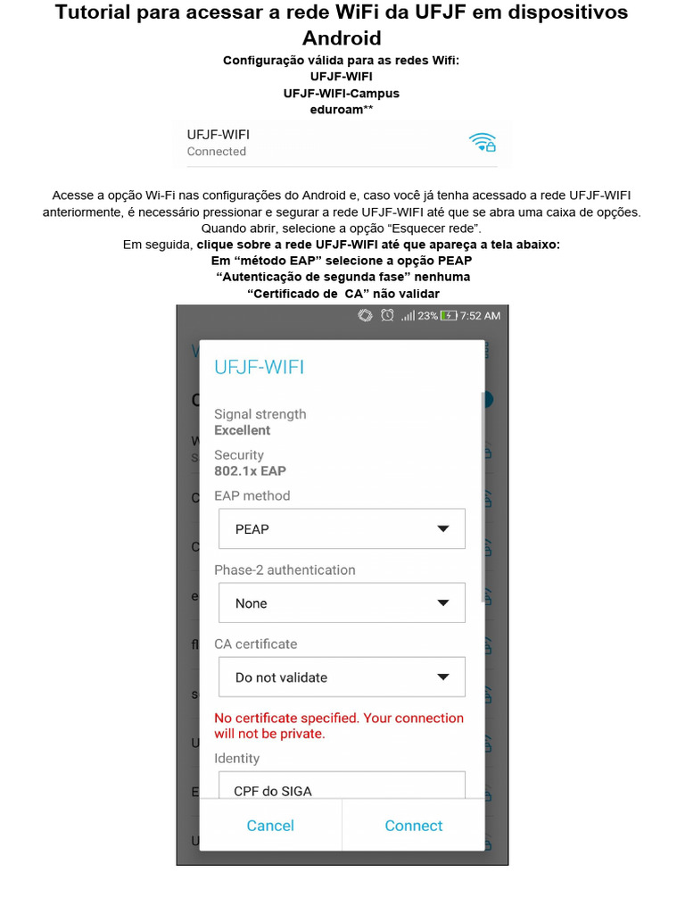 Configuracao_Rede_Wifi_Android | PDF