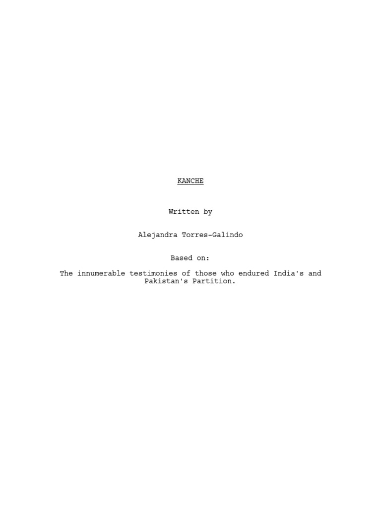 Kanche Script and Lookbook | PDF | Partition Of India
