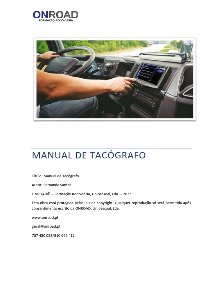 Onroad-Manual Tacógrafo 2023 | PDF | União Europeia | Transporte