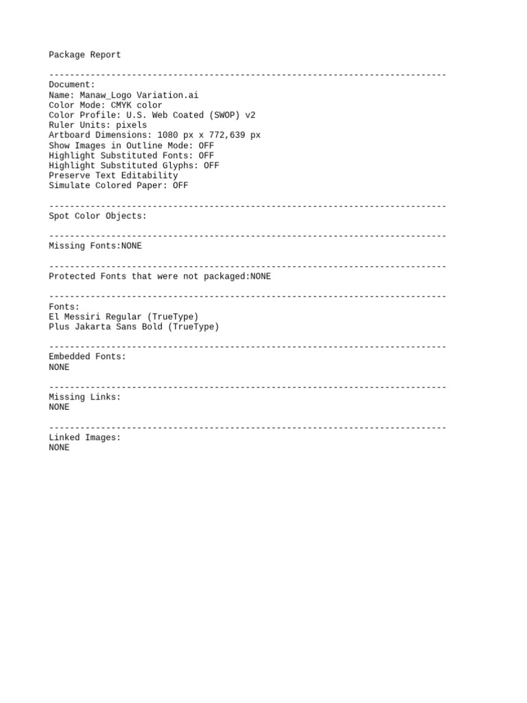 Manaw - Logo Variation Report | PDF