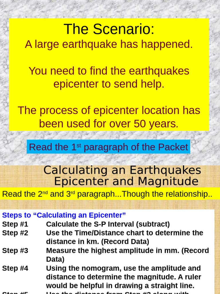 The Scenario | PDF | Earthquakes | Geology