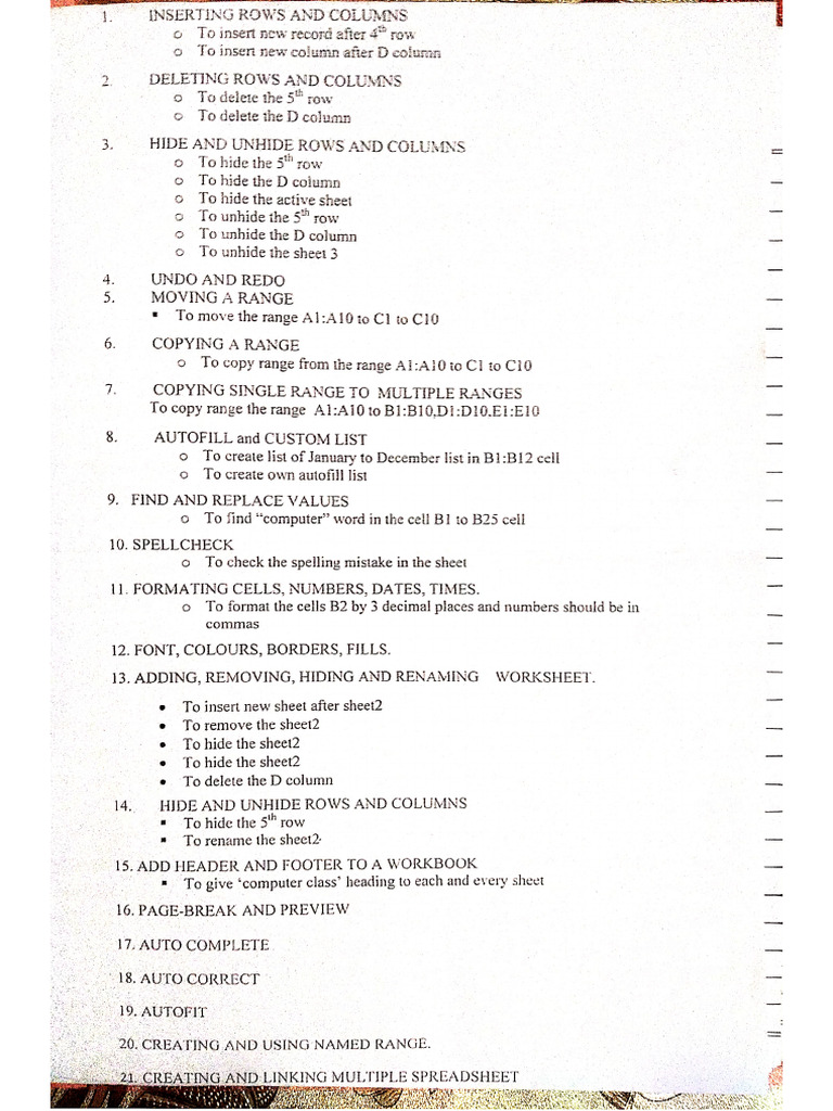 Practicals Excel | PDF