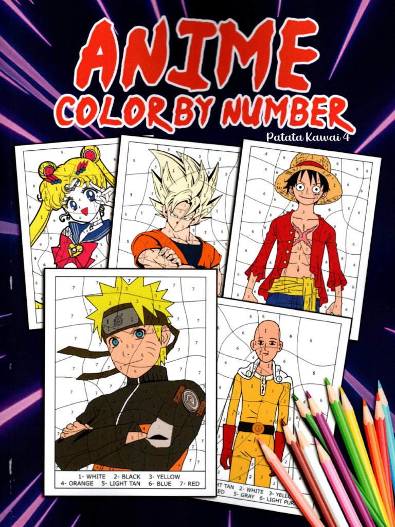 Anime Color by Number | PDF | Cooking, Food & Wine | Wellness