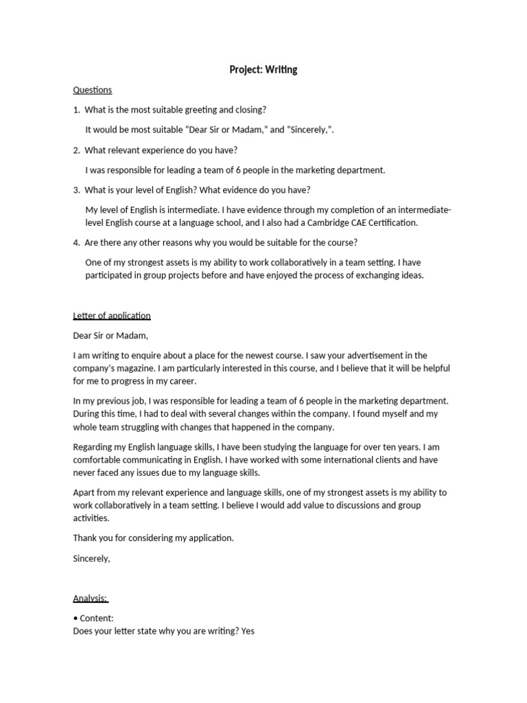 Project Writing | PDF