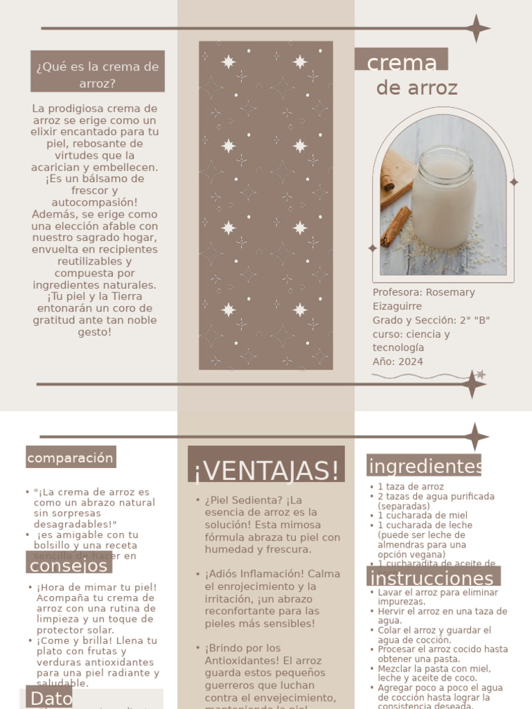 Brochure Tríptico Tienda Joyeria Beige y Café | PDF | Cocinando | Alimentos