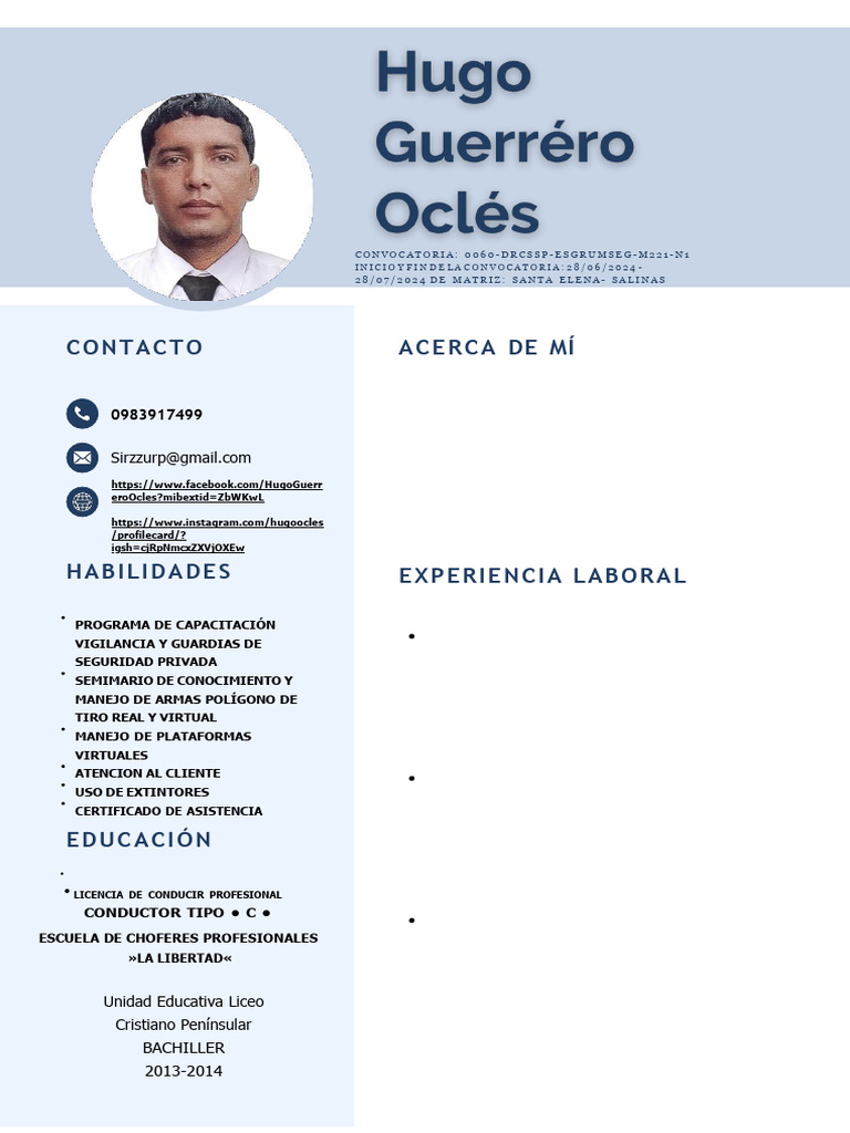 Convocatoria para Vigilantes y Conductores | PDF