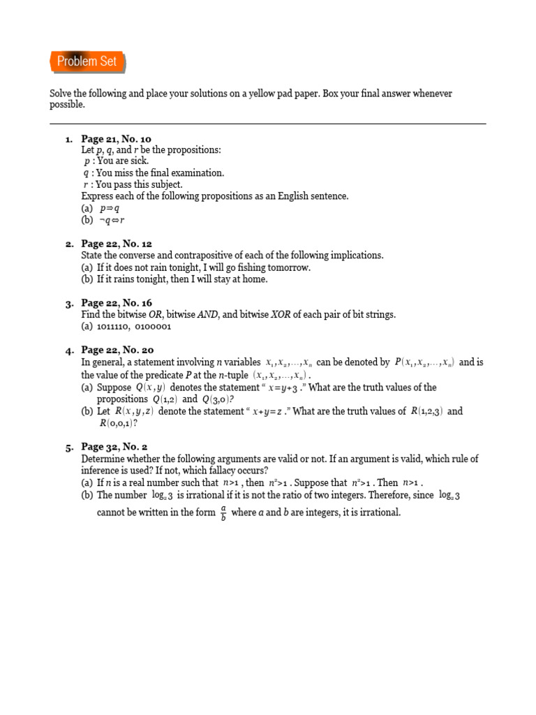 Problem Set 1 | PDF | Teaching Methods & Materials