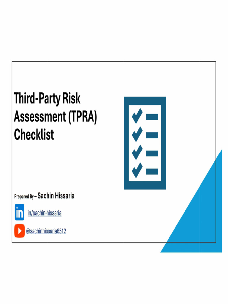 TPRA Checklist | PDF | Information Security | Computer Network
