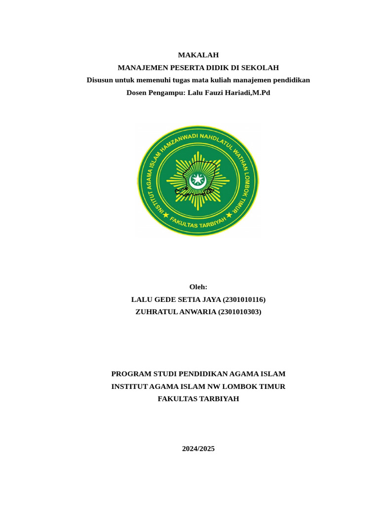 Manajemen Pendidikan Islam 2 | PDF