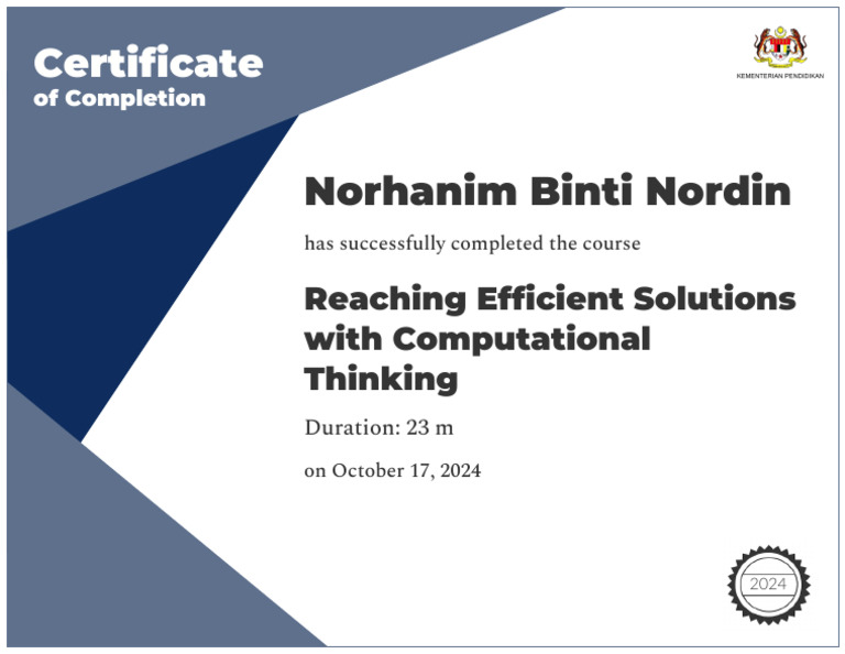 Reaching Efficient Solutions With Computational Thinking | PDF