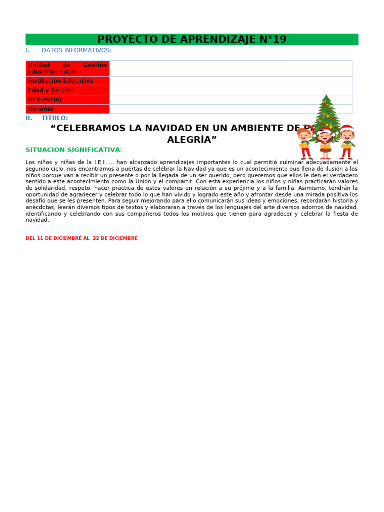 Celebración Navideña en la Escuela | PDF | Evaluación | Navidad