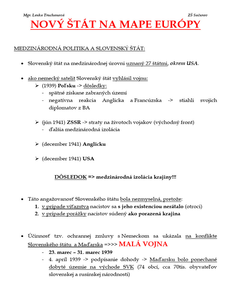 d9 Novy Slovensky Stat Na Mape | PDF