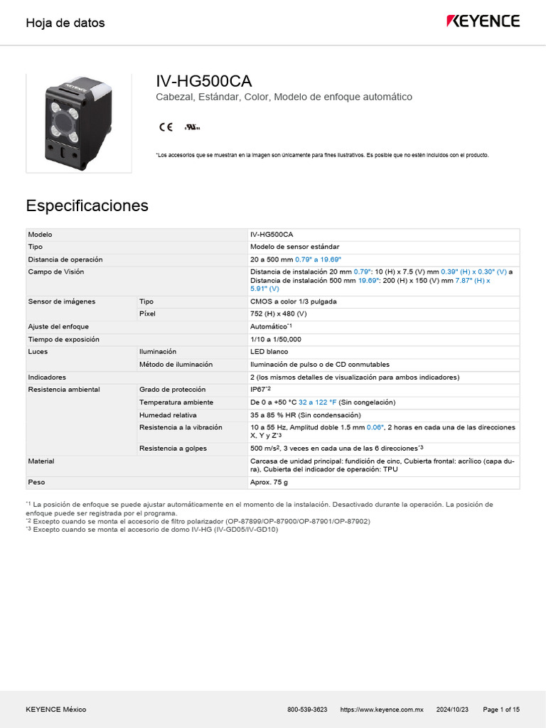 IV HG500CA Datasheet | PDF | Tecnología