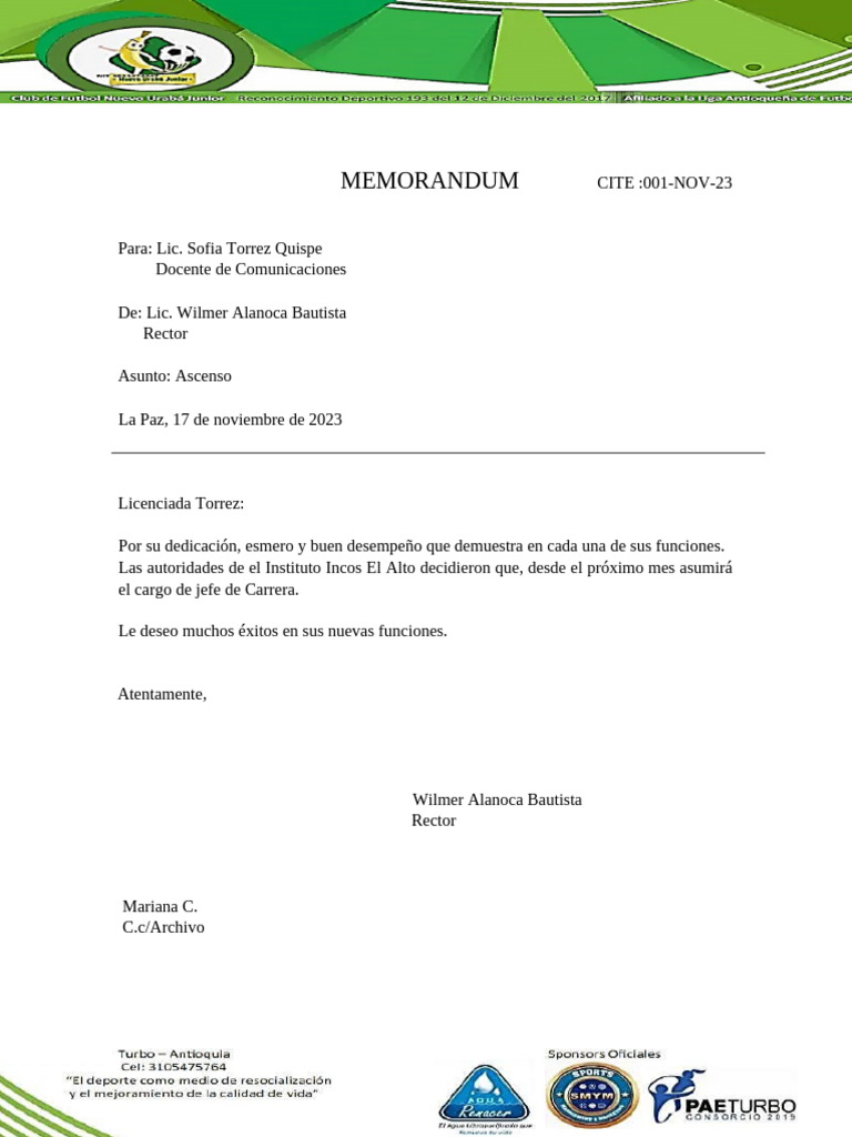 Memorandum | PDF