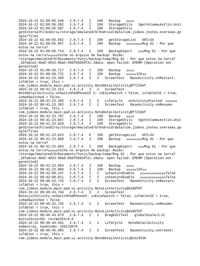 2024-10-22_78068722_log | PDF | Backup | Computer Architecture