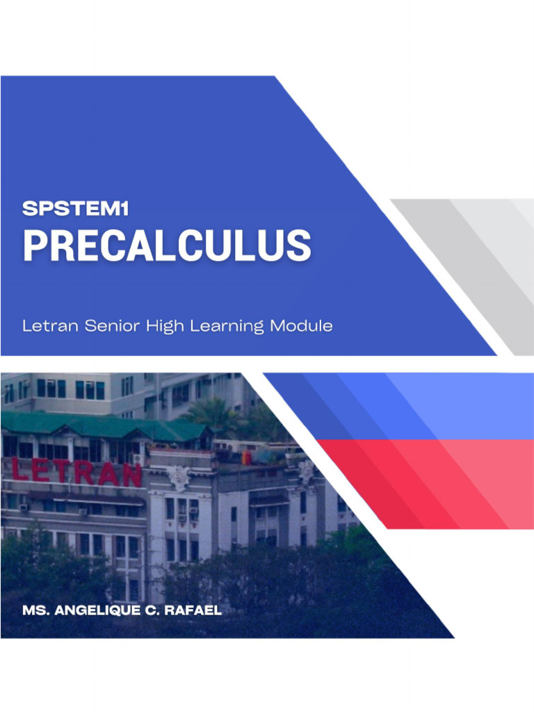 SPSTEM1 Course Module 2024-2024 | PDF | Ellipse | Elementary Geometry