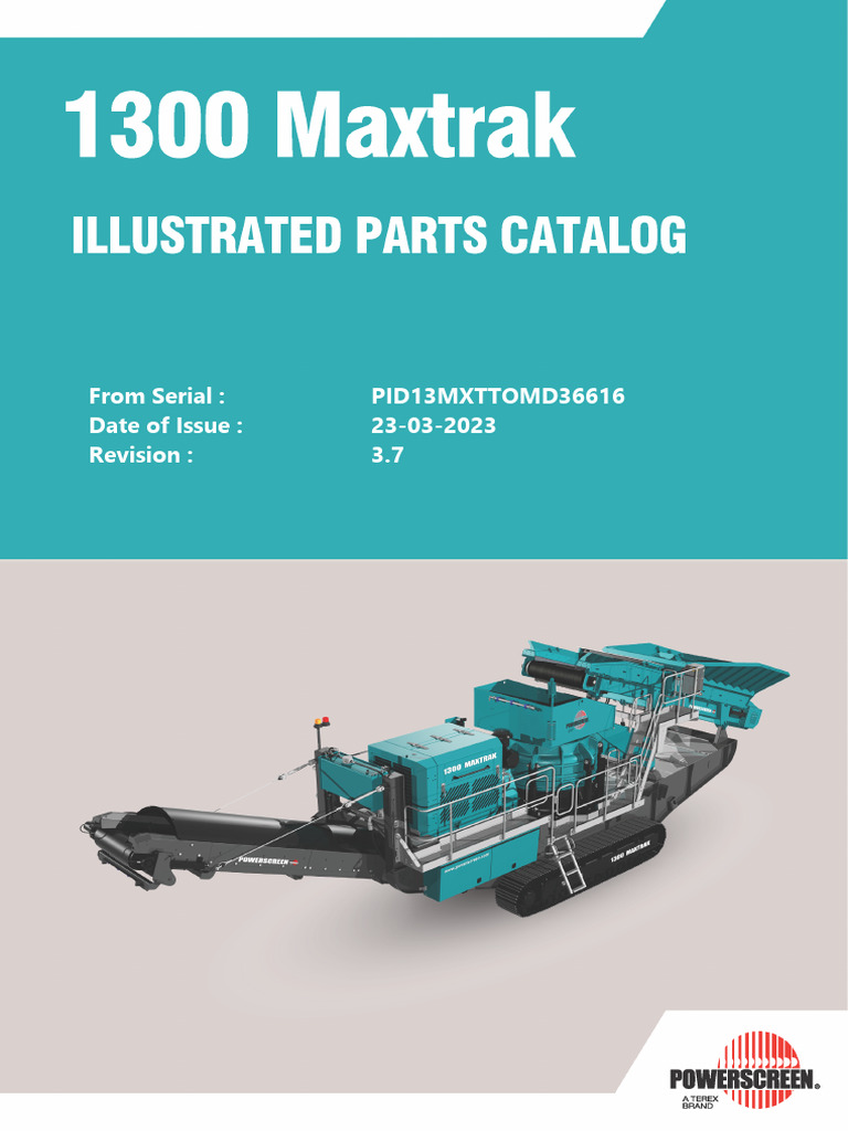 1300 Maxtrak Illustrated Parts Catalog Revision 3.7 From Serial No. PID13MXTTOMD36616 | PDF ...