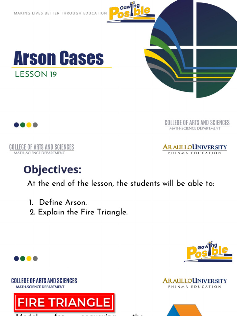 LESSON 19_ARSON CASES (1) (1) | PDF | Fires | Arson