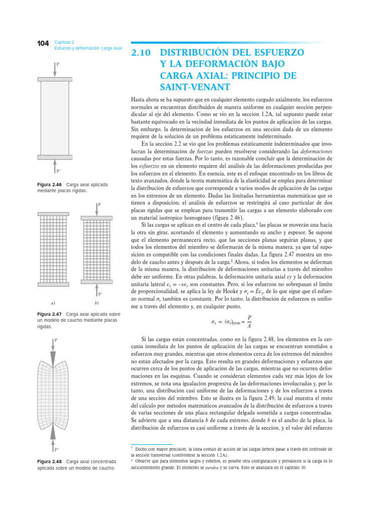 Carga Axial - Principio de Saint Venant | PDF | Deformación (ingeniería ...