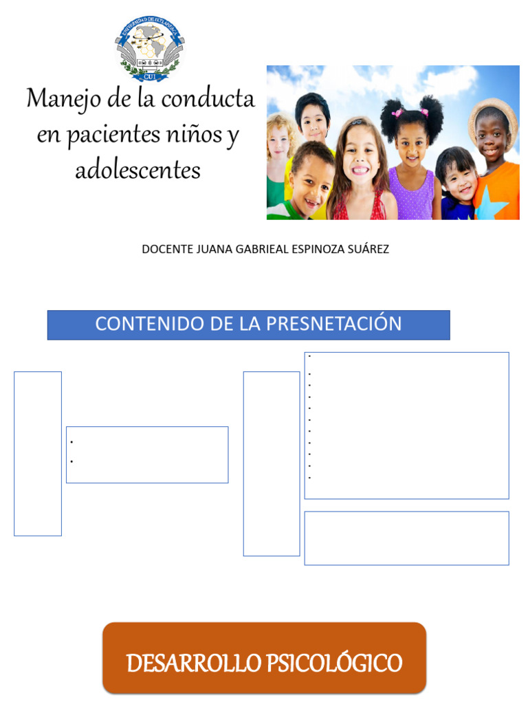 Manejo de La Conducta en Pacientes Niños | PDF | Anestesia | Comportamiento