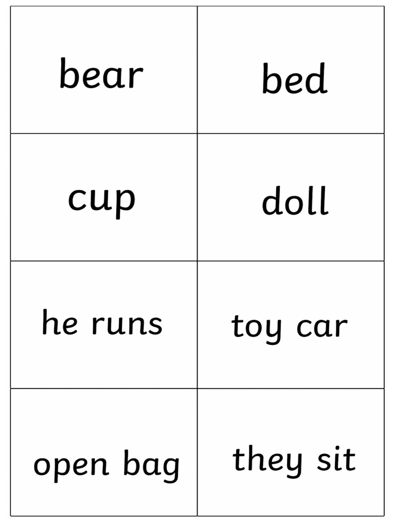 Reading Flashcards | PDF