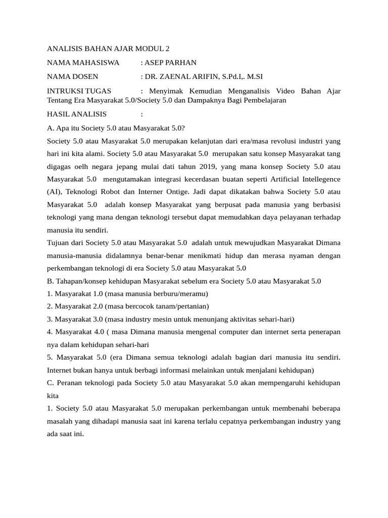 Analisis Bahan Ajar Modul 2 | PDF