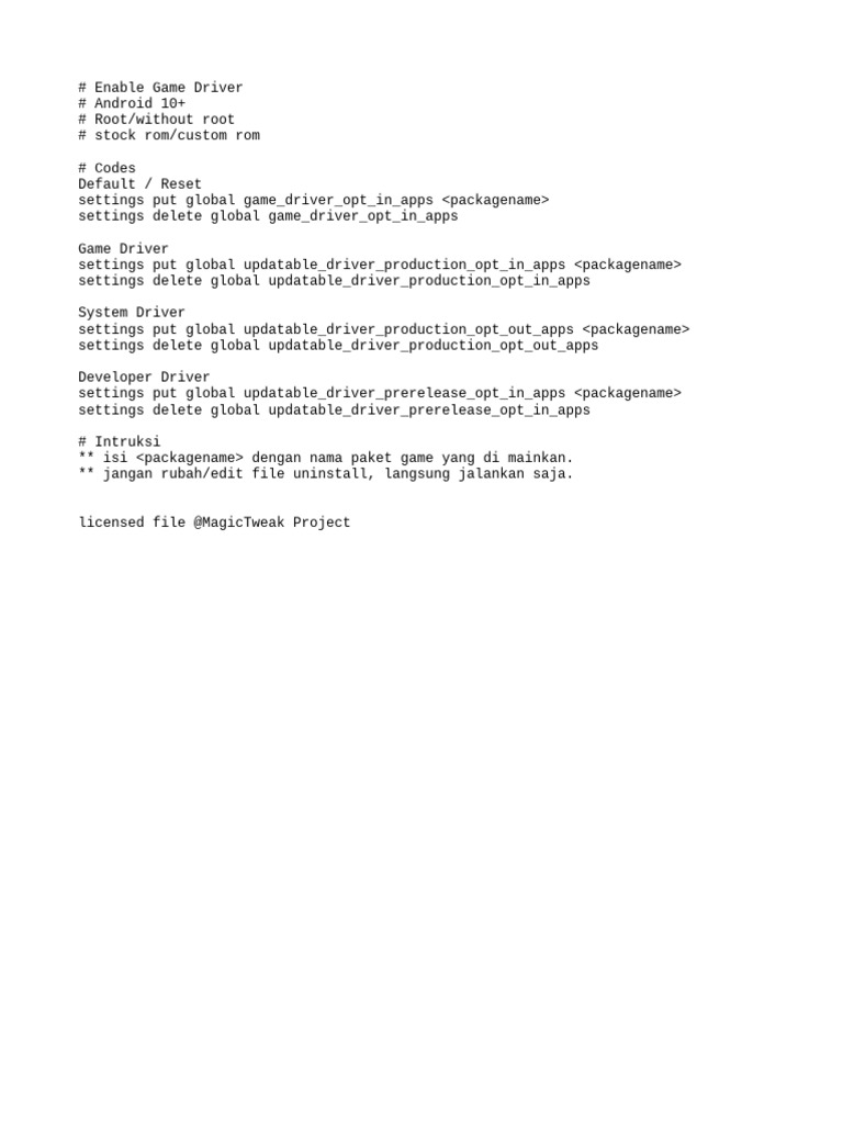 Game Driver Settings for Android | PDF | Computers | Technology ...