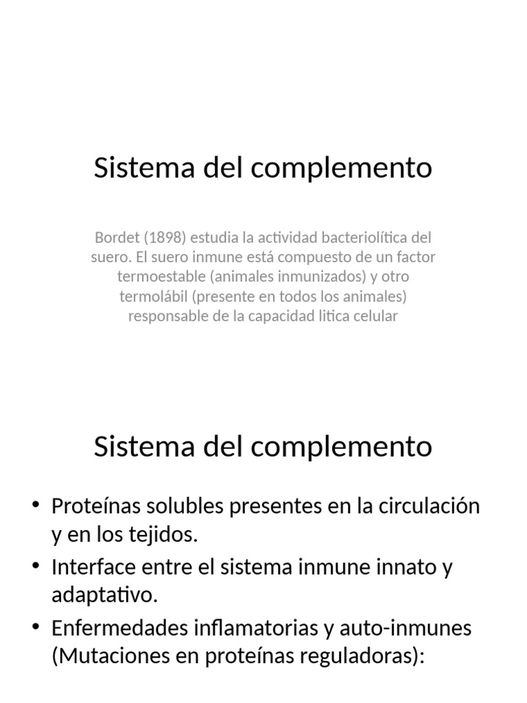 Complemento System 2024 | PDF | Sistema complementario | Sistema inmune