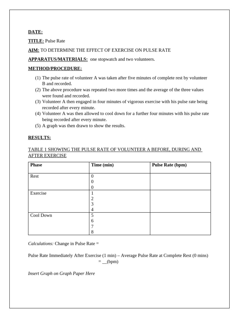 10 Pulse Rate | PDF | Heart Rate | Pulse