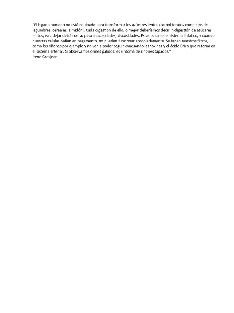 El Hígado Humano y El Azúcar Alexandra Prokoudine | PDF